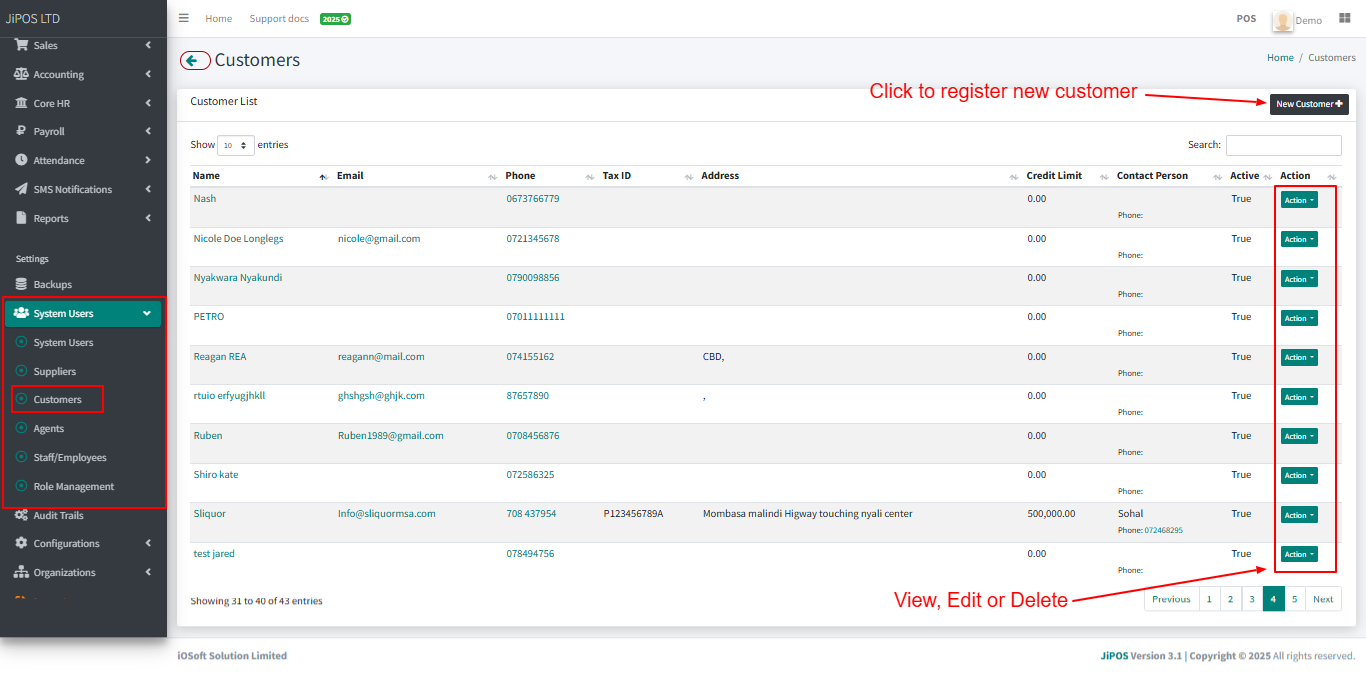 How to set up Customers – JiPOS Knowledge Base