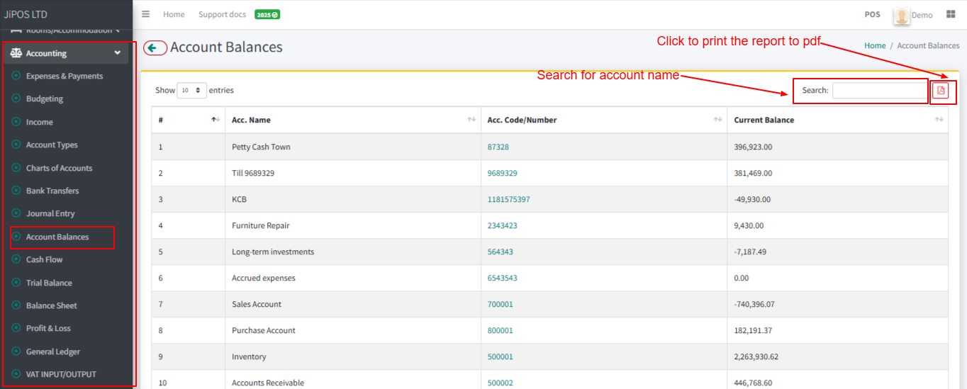 How to Generate an Account Balances Report – JiPOS Knowledge Base