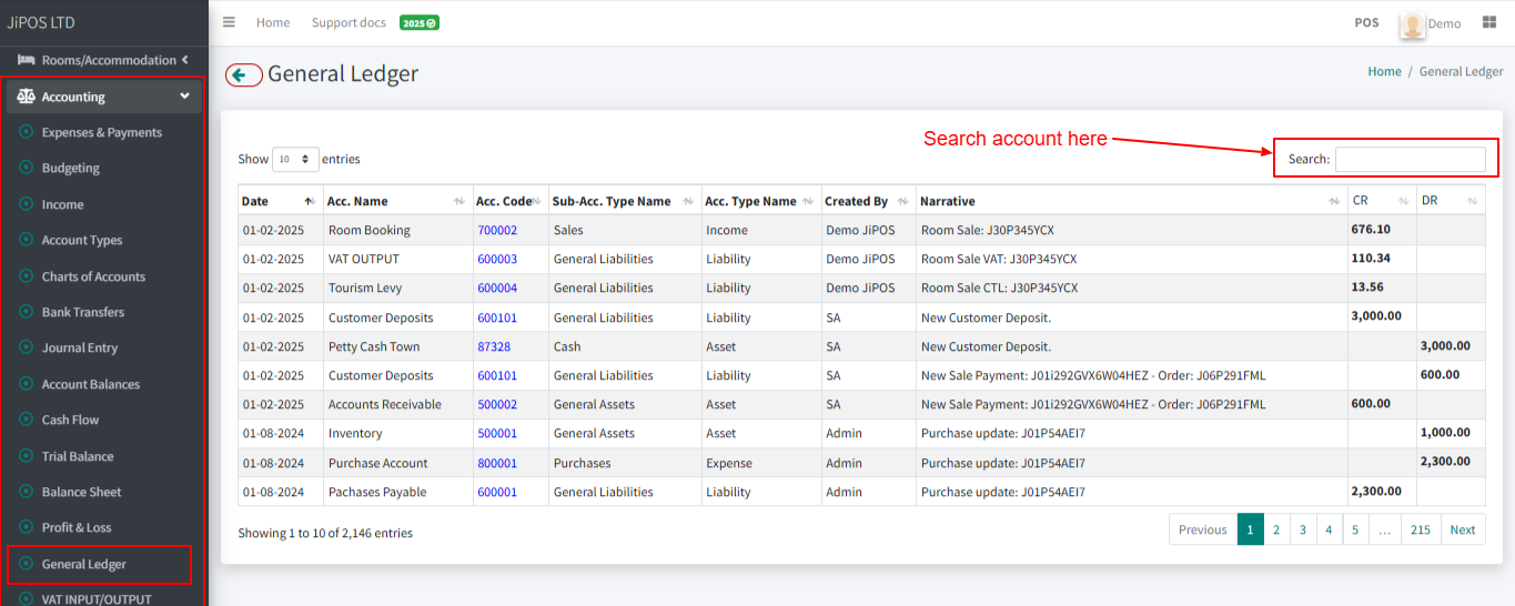 How to Generate a General Ledger Report – JiPOS Knowledge Base